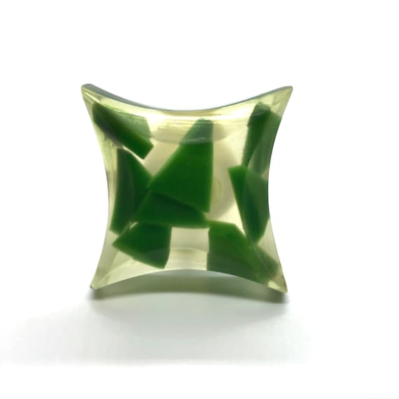 Resin Square Clear and Green Furniture / Cabinet / Drawer | Etsy