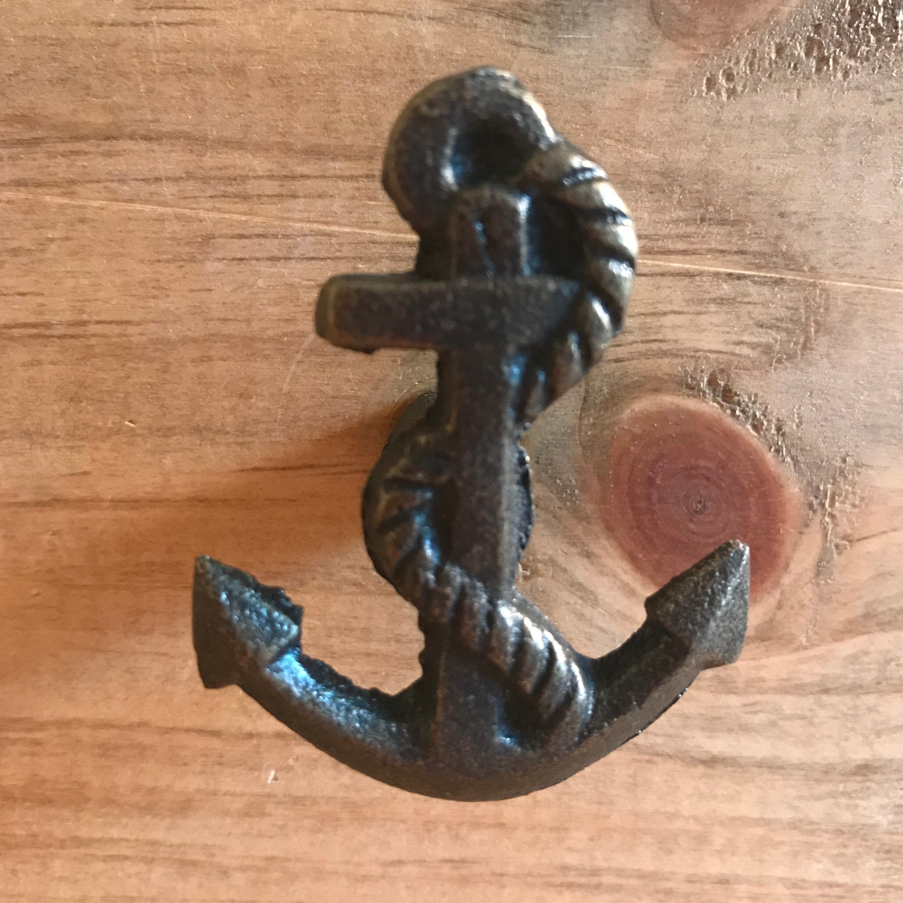 Cast Iron Rope and Anchor Cabinet Furniture Drawer Knobs With | Etsy
