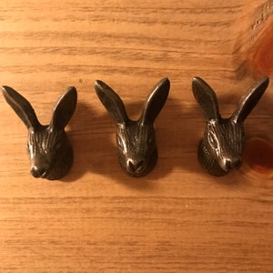 Cast Iron Bunny Rabbit Cabinet Furniture Drawer Knobs With Cast Iron Stem - Etsy