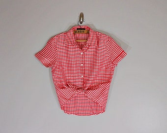 Red Gingham Tops | Etsy