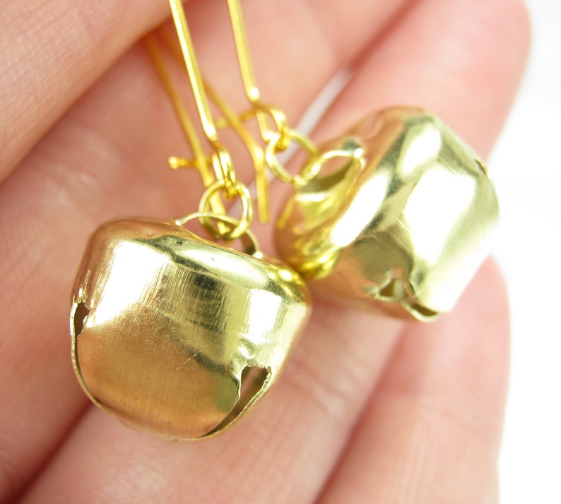 BESTSELLER 18K Jingle Bell Gold Earring 3D | Etsy