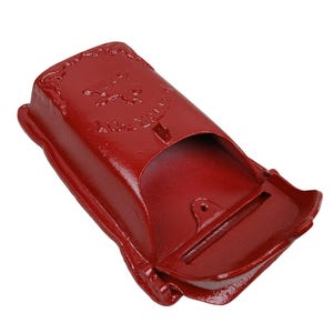 NOS VINTAGE MAILBOX Red Cast Iron Wall Letter Mail Box, French Country ...