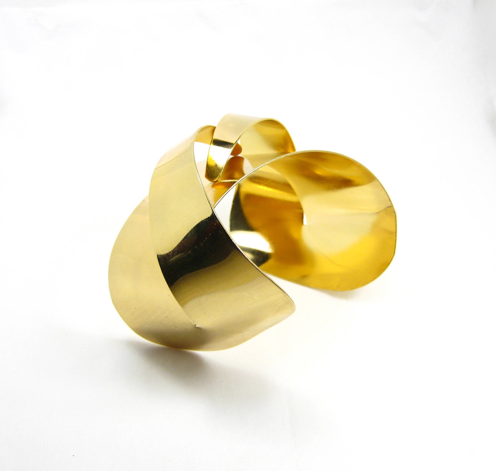 CHUNKY GOLD CUFF Vintage 18K Jewelry Adjustable Metal - Etsy