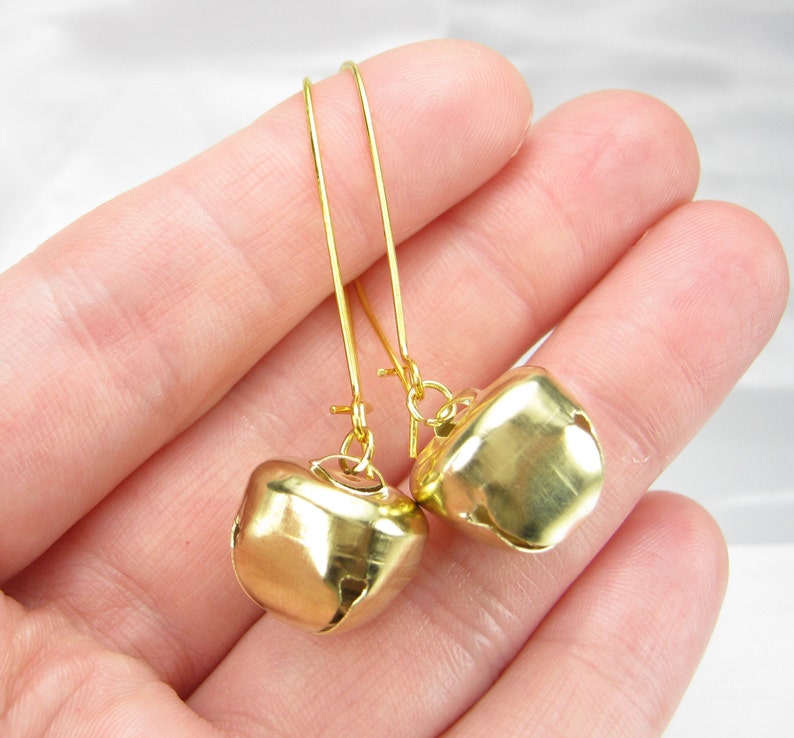 BESTSELLER 18K Jingle Bell Gold Earring 3D | Etsy
