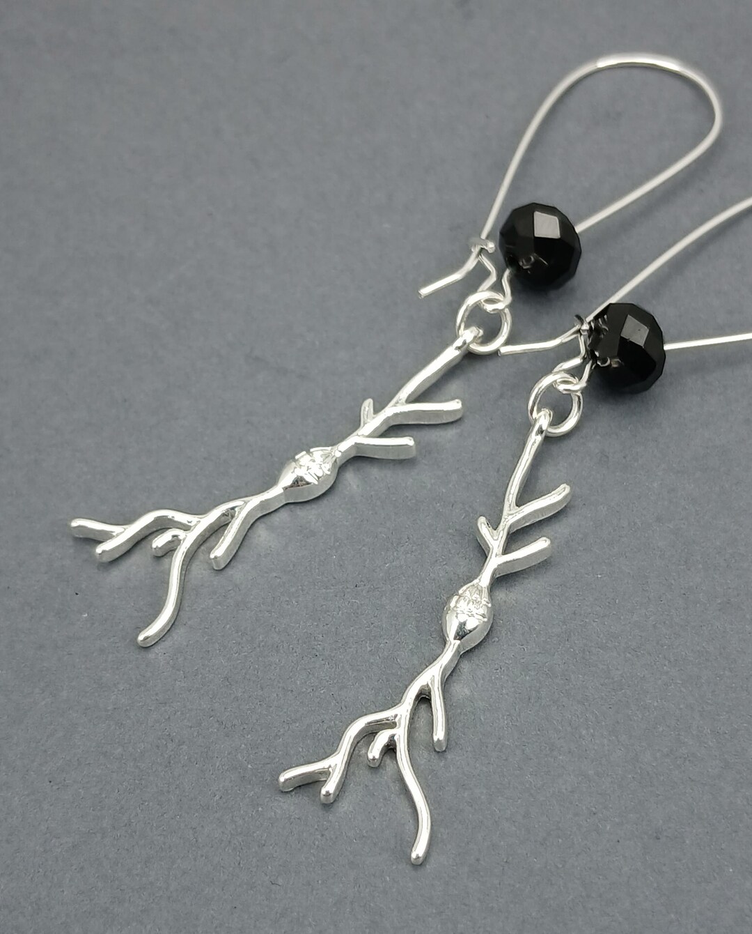 SPINDLE NEURON CELL Silver Large Earrings, Von Economo, Neurology ...