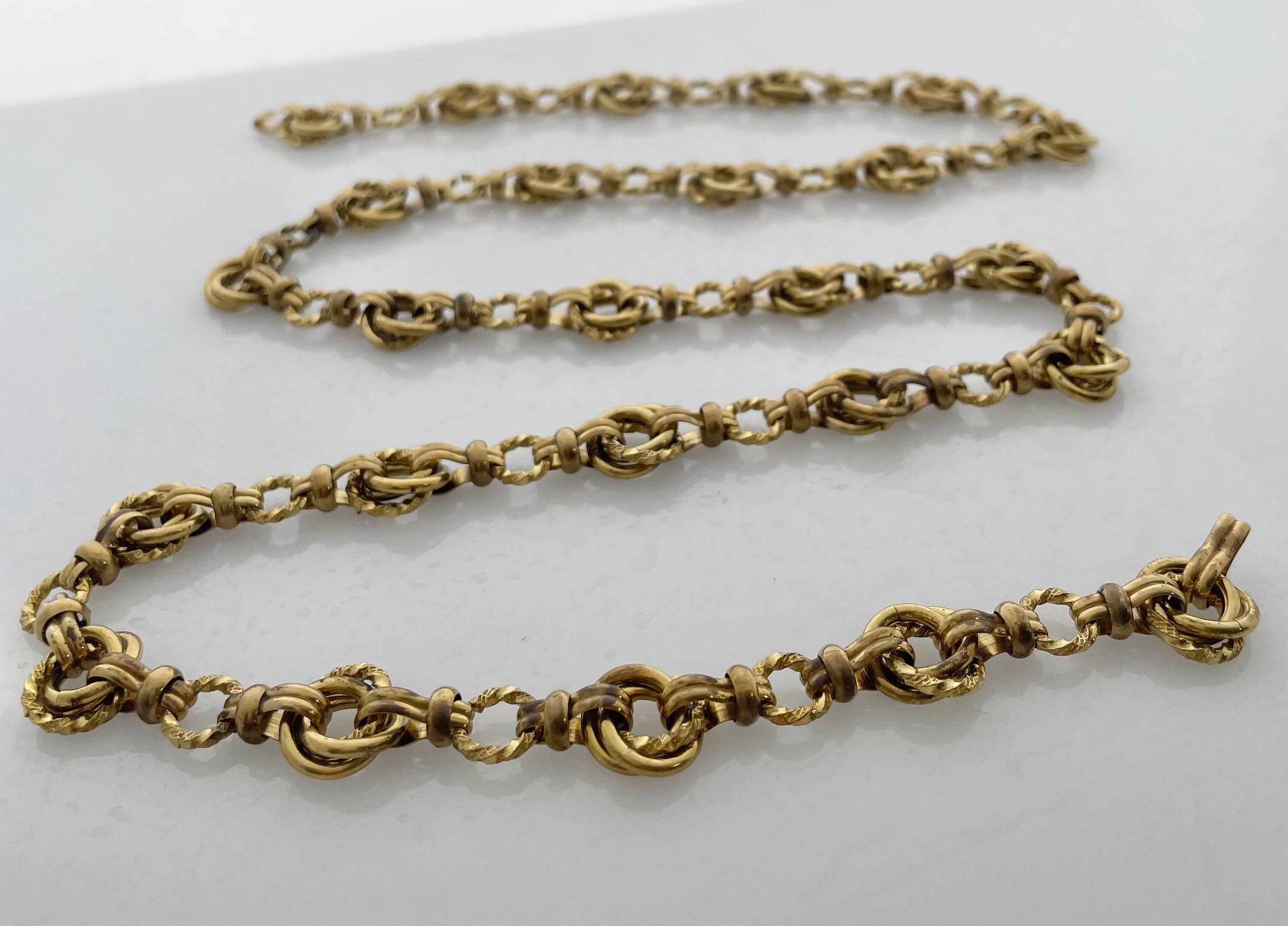 Raw Brass 10mm Width Mixed Link Chain X 90cm or 45cm Lengths - Etsy