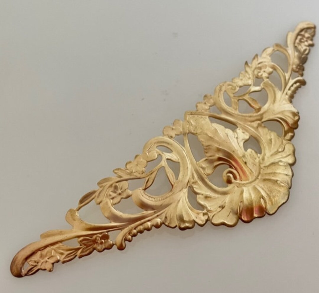 Large Brass Triangle-shape Pendant (or Tiara) Piece - Etsy