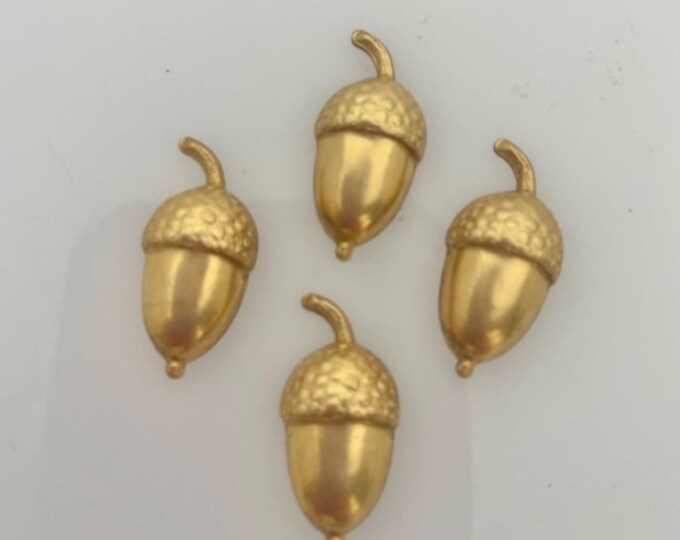 Set of 4 Brass Acorns - Etsy