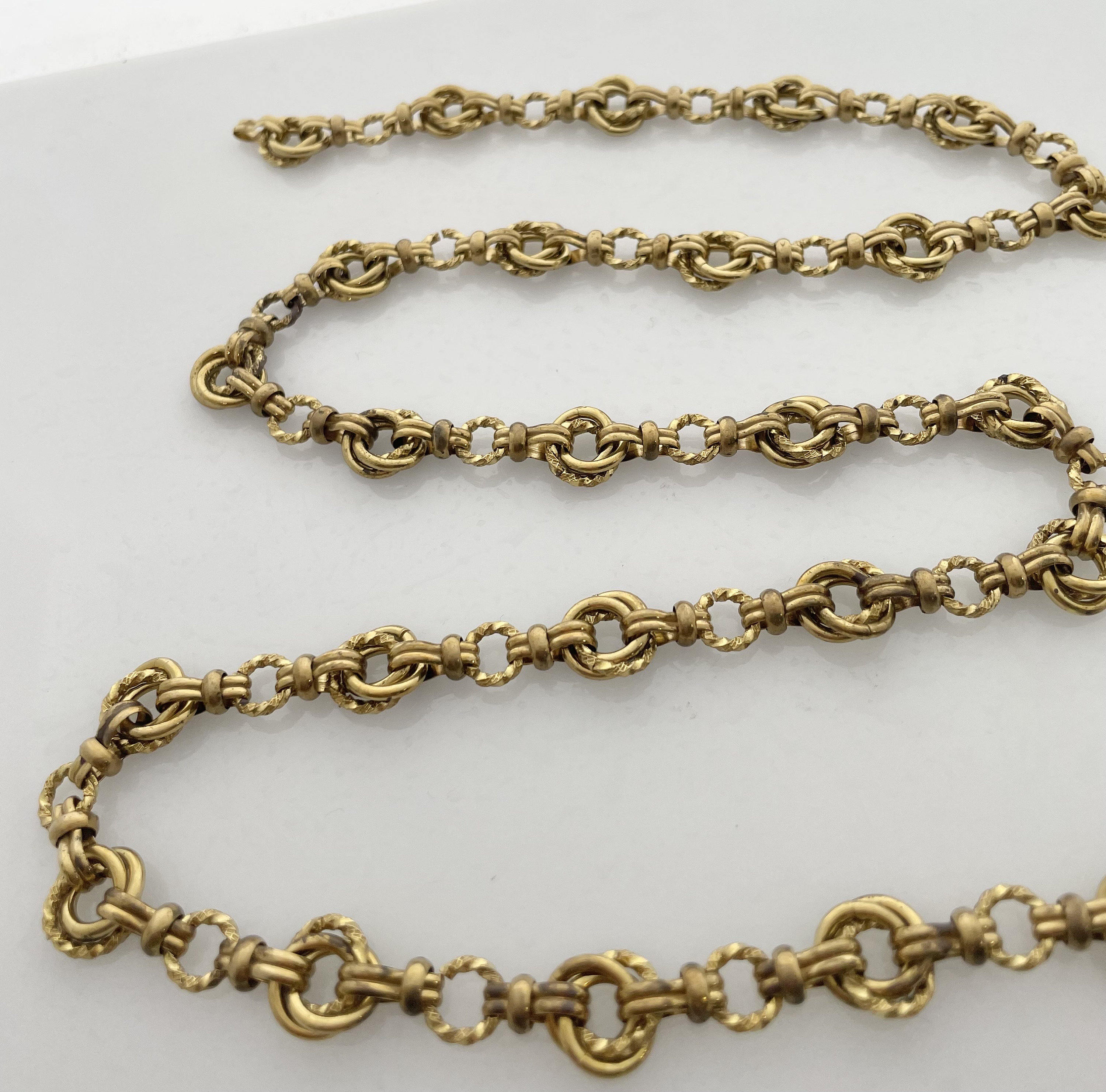 Raw Brass 10mm Width Mixed Link Chain X 90cm or 45cm Lengths - Etsy