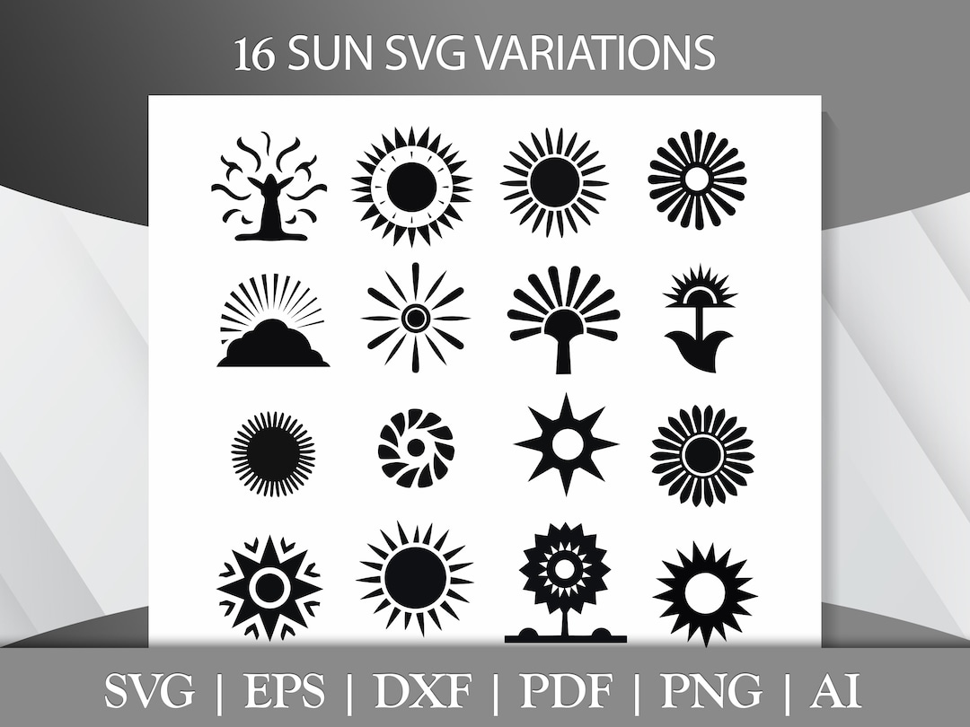 Sun SVG Bundle Sun vector clipart files Cutting Files - Etsy Portugal