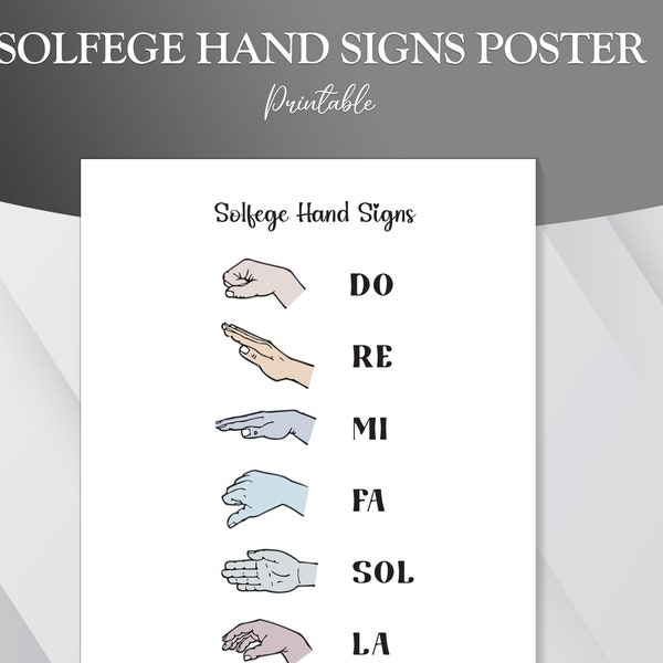 Solfege Hand Signs - Etsy