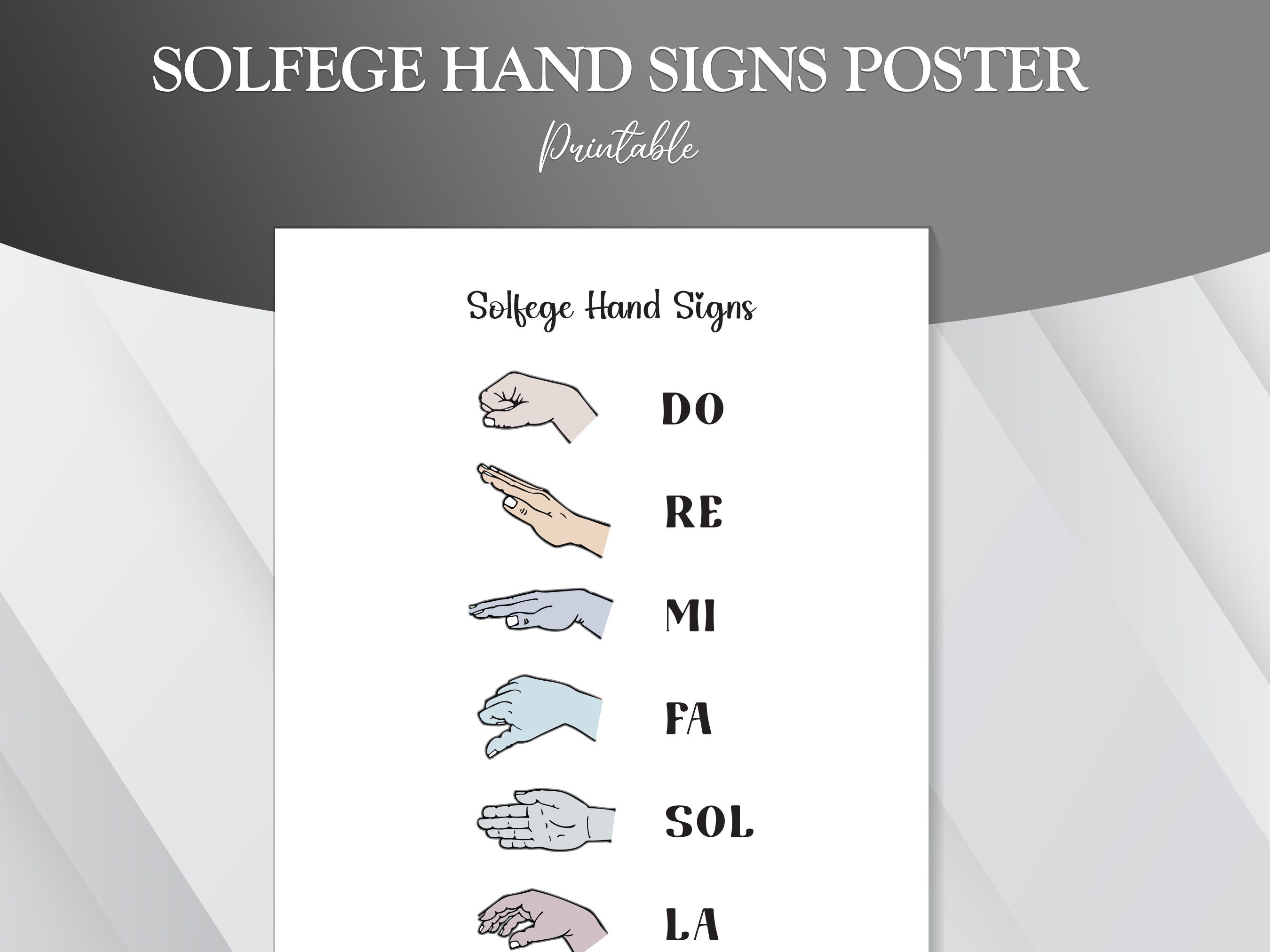 Do Solfege Hand Signs Printable