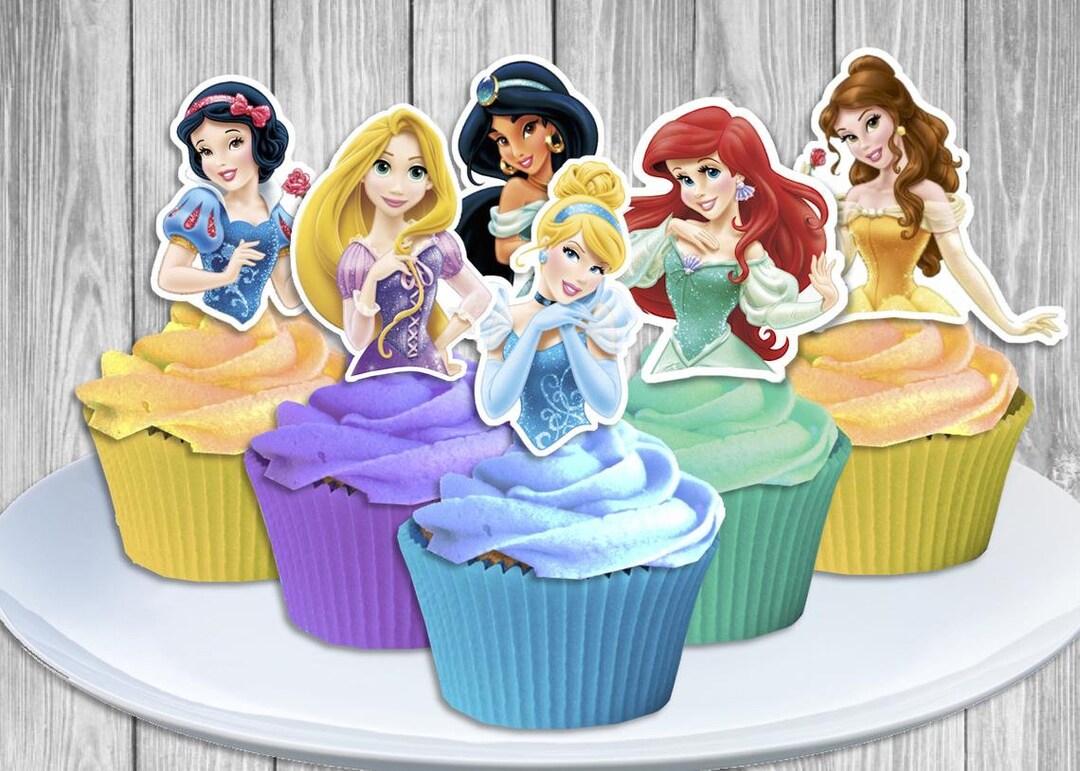 Disney Princess Cake/ Cupcake Toppers Cut-outs on Toothpicks Set of 12 ...