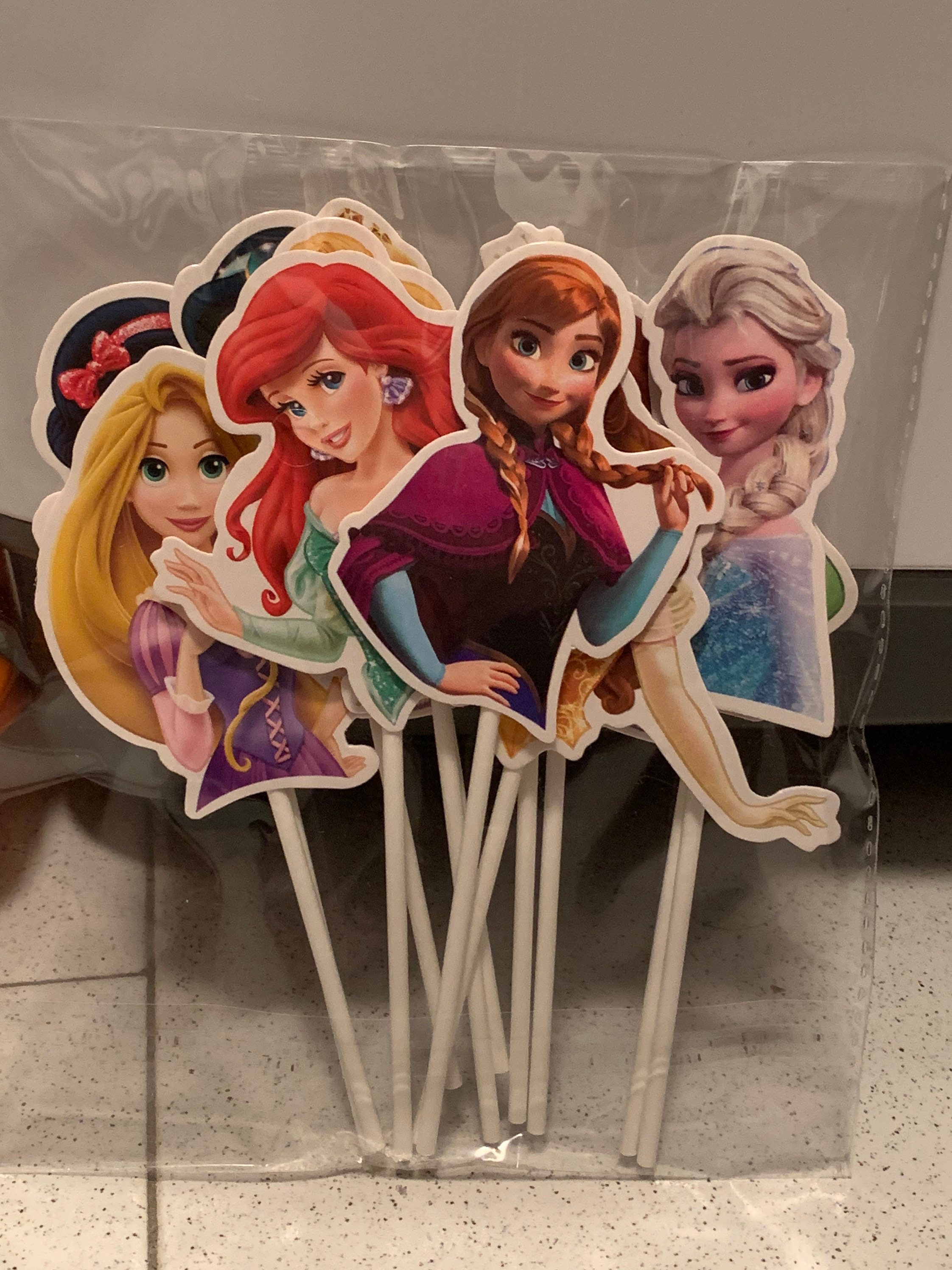 Disney Princess Cake/ Cupcake Toppers Cut-outs on Toothpicks - Etsy ...