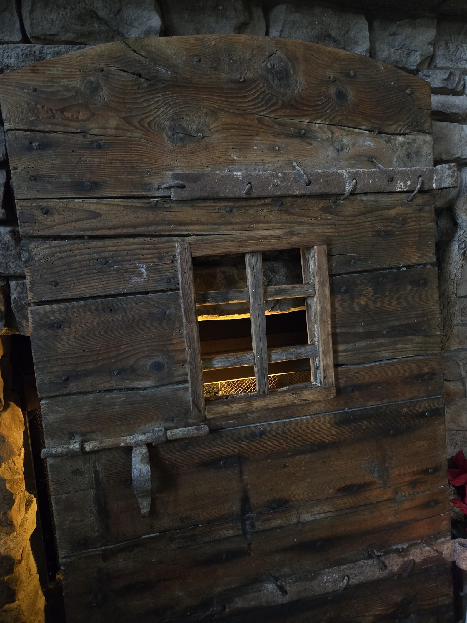 1700s French Chestnut Wine Cellar Door With Original Old Window Old ...