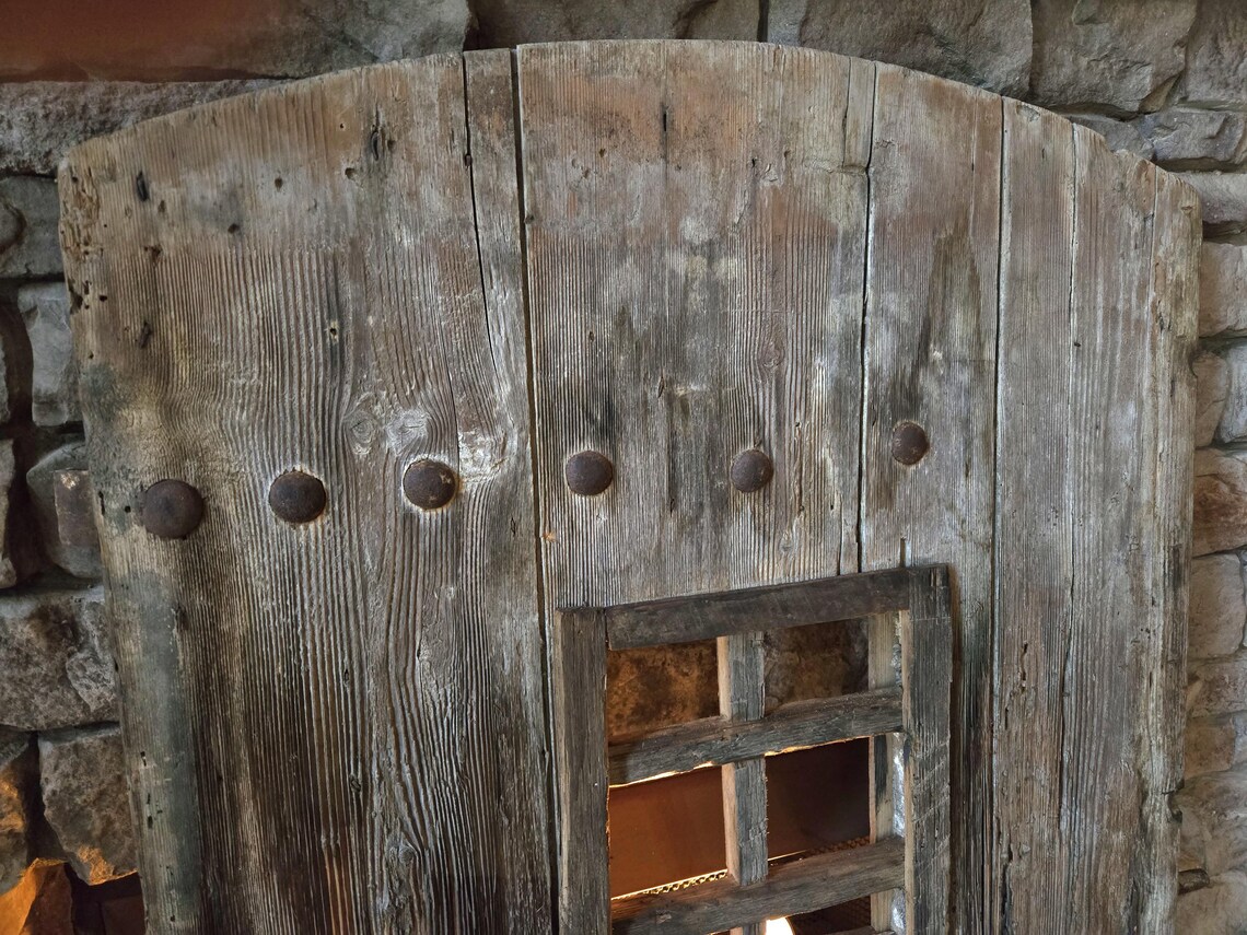 1700s French Chestnut Wine Cellar Door With Original Old Window Old ...