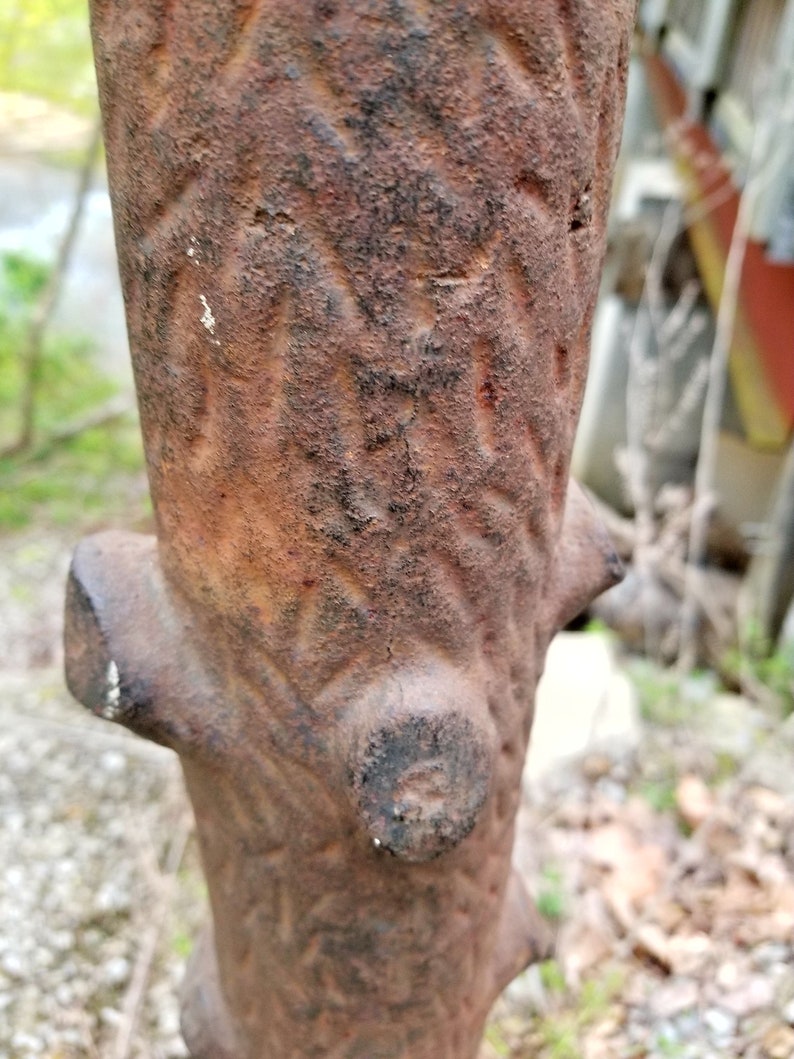SOLD *** Antique American Cast Iron Hitching Post Tree Form Museum ...