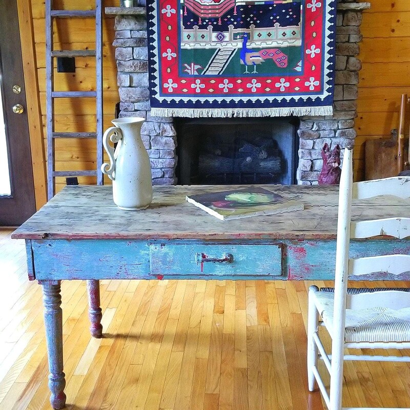 Primitive Work Table - Etsy