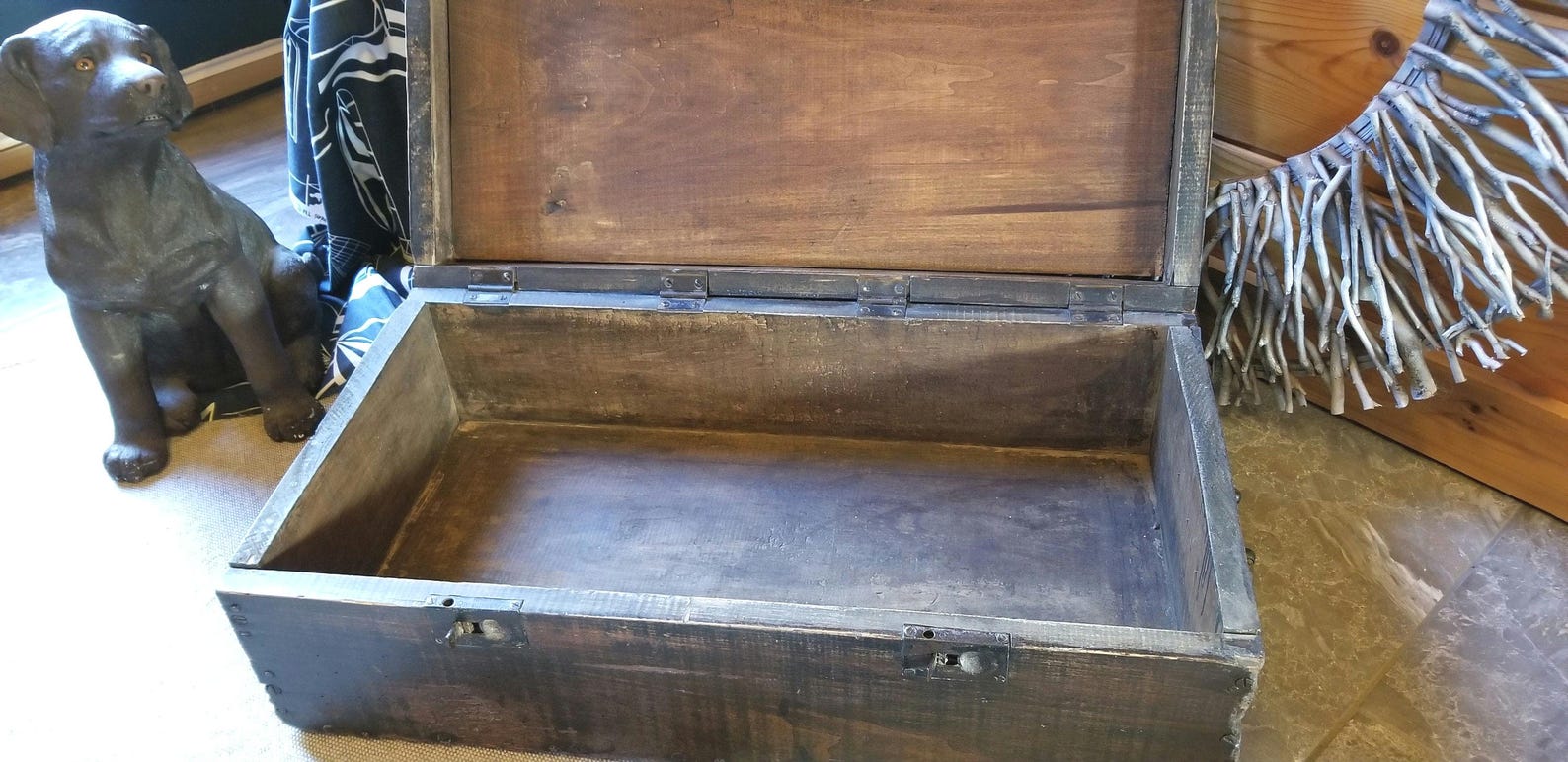 Antique Norwegian Sea Captain's Chest From New England With Dovetailed ...