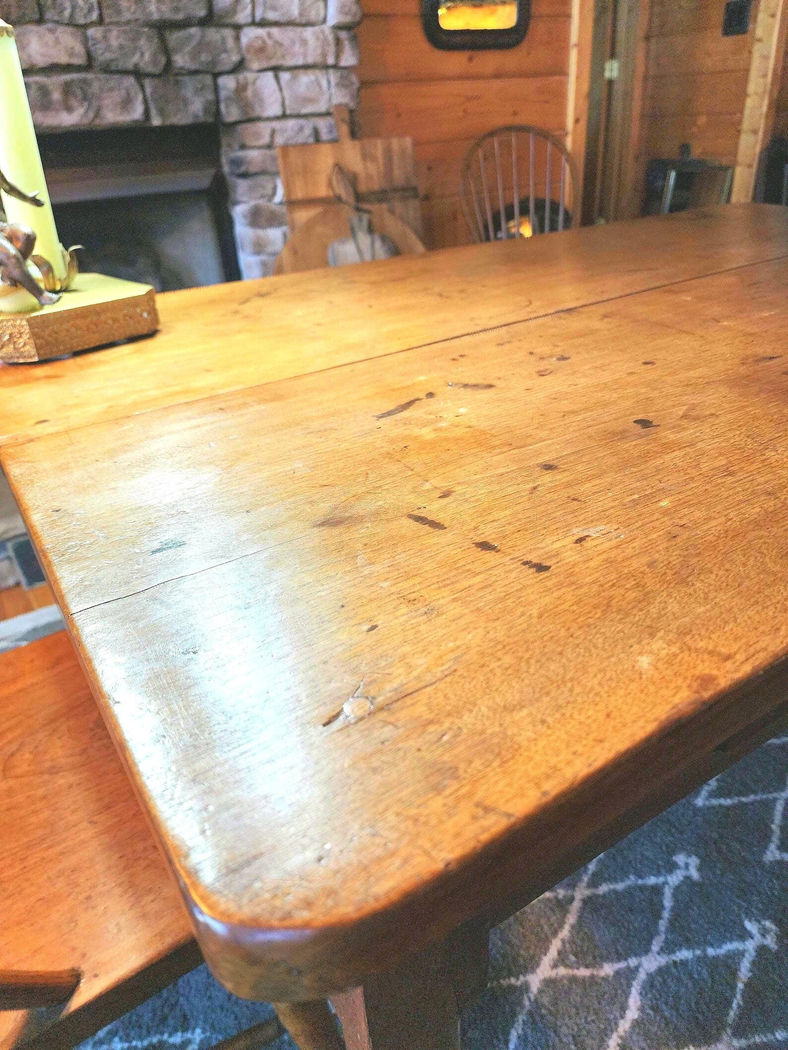 SALE *1800s French Two One Inch Board Plank Peg Joinery Work Table ...