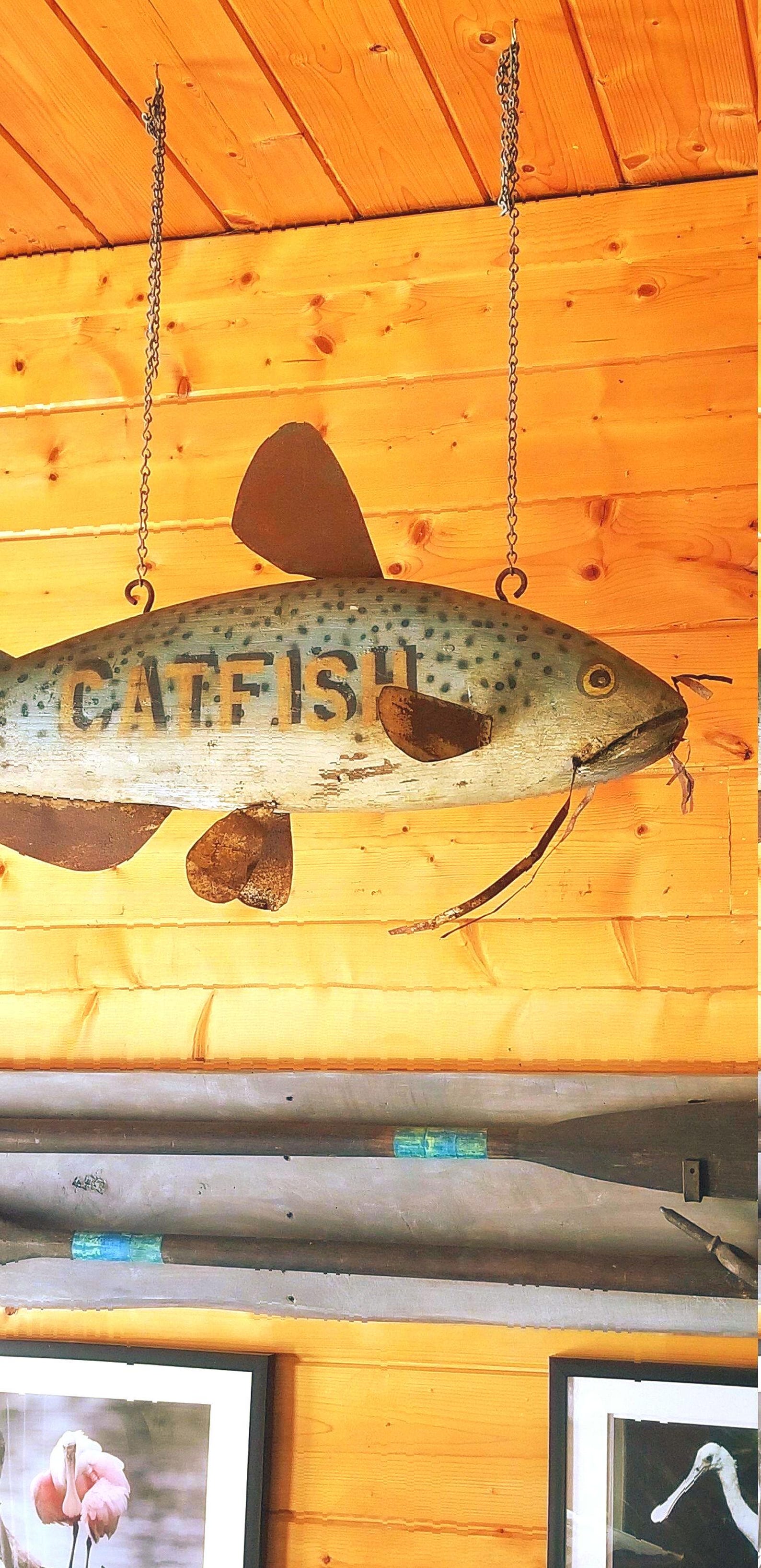 A+ One of A Kind Rare Large Unique Antique Folk Art Metal Catfish Hand ...