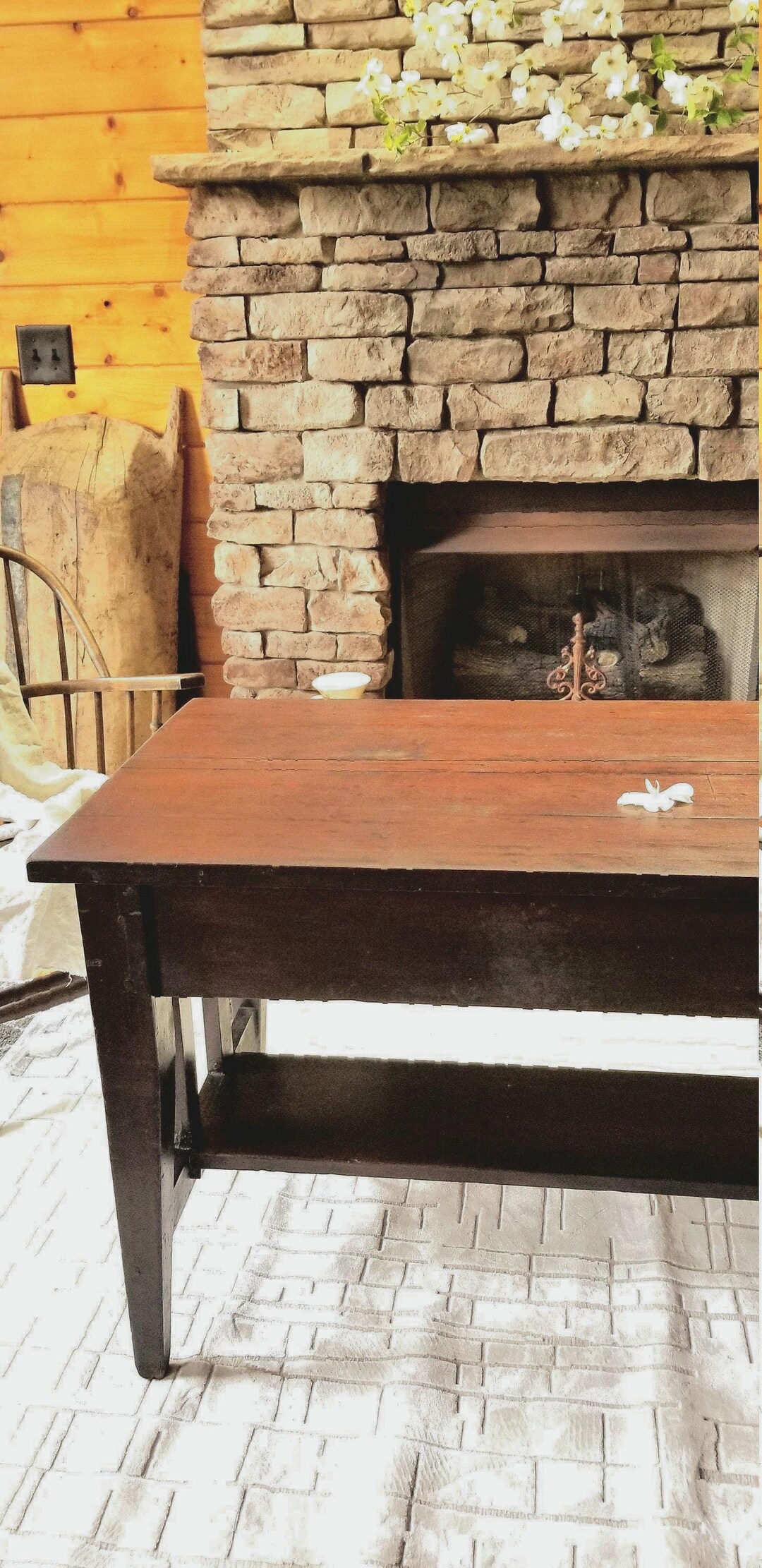 Primitive *rare 1800's Shaker Baker's Farmhouse Work Table Walnut Wood ...