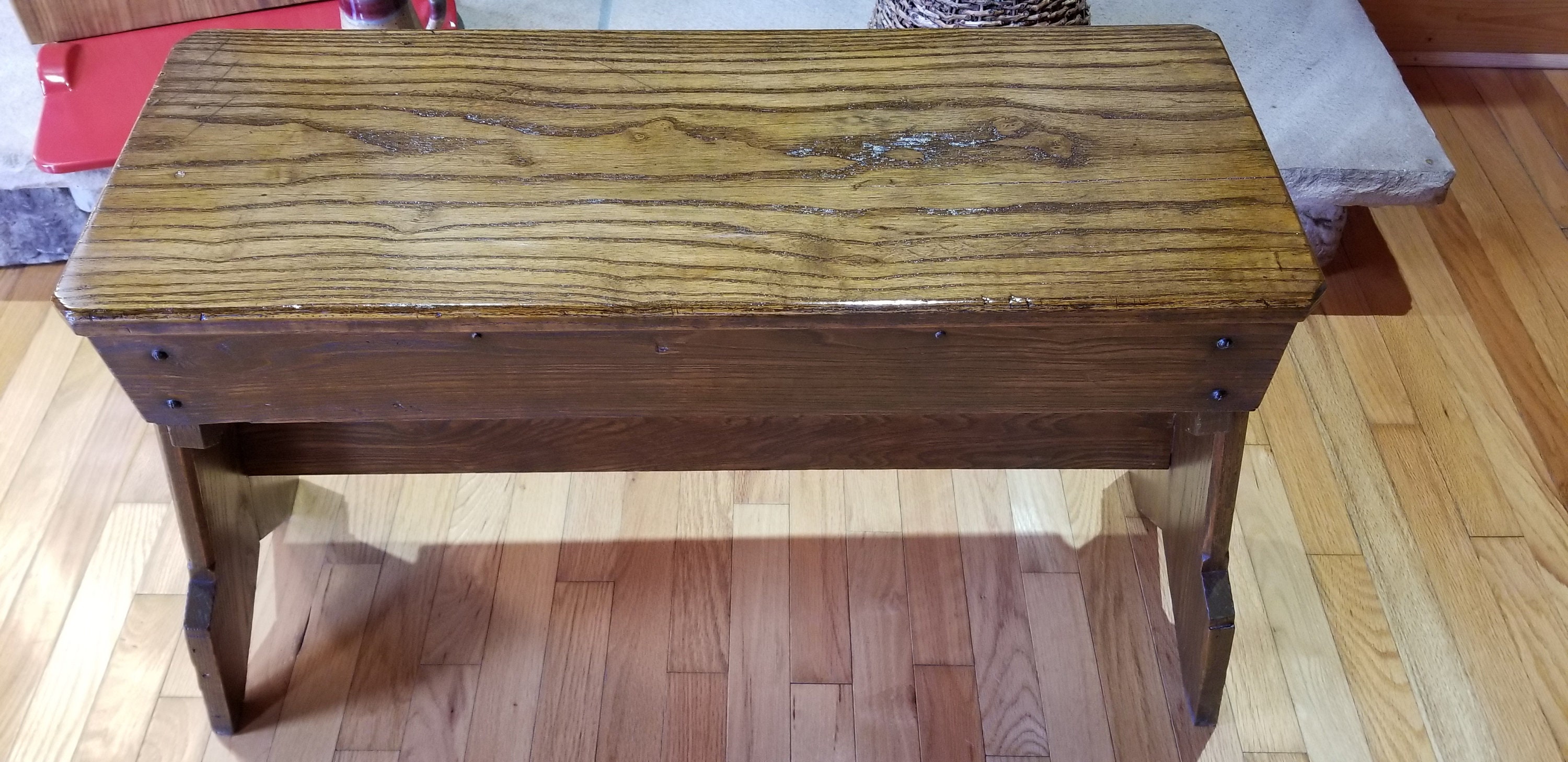 1**1800S Authentic Rare French Shaker Bucket Bench Original Pine ...