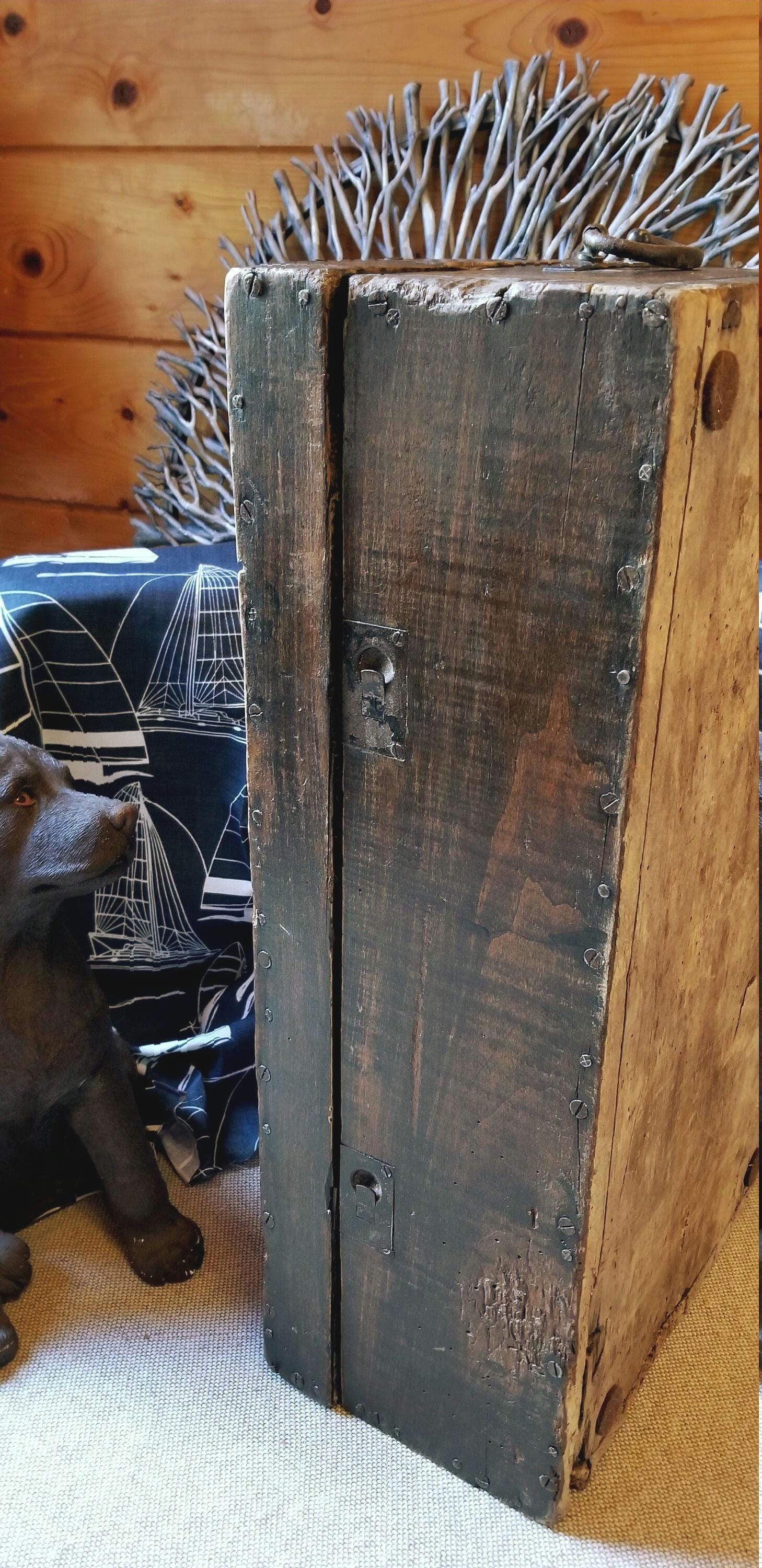 Antique Norwegian Sea Captain's Chest From New England With Dovetailed ...