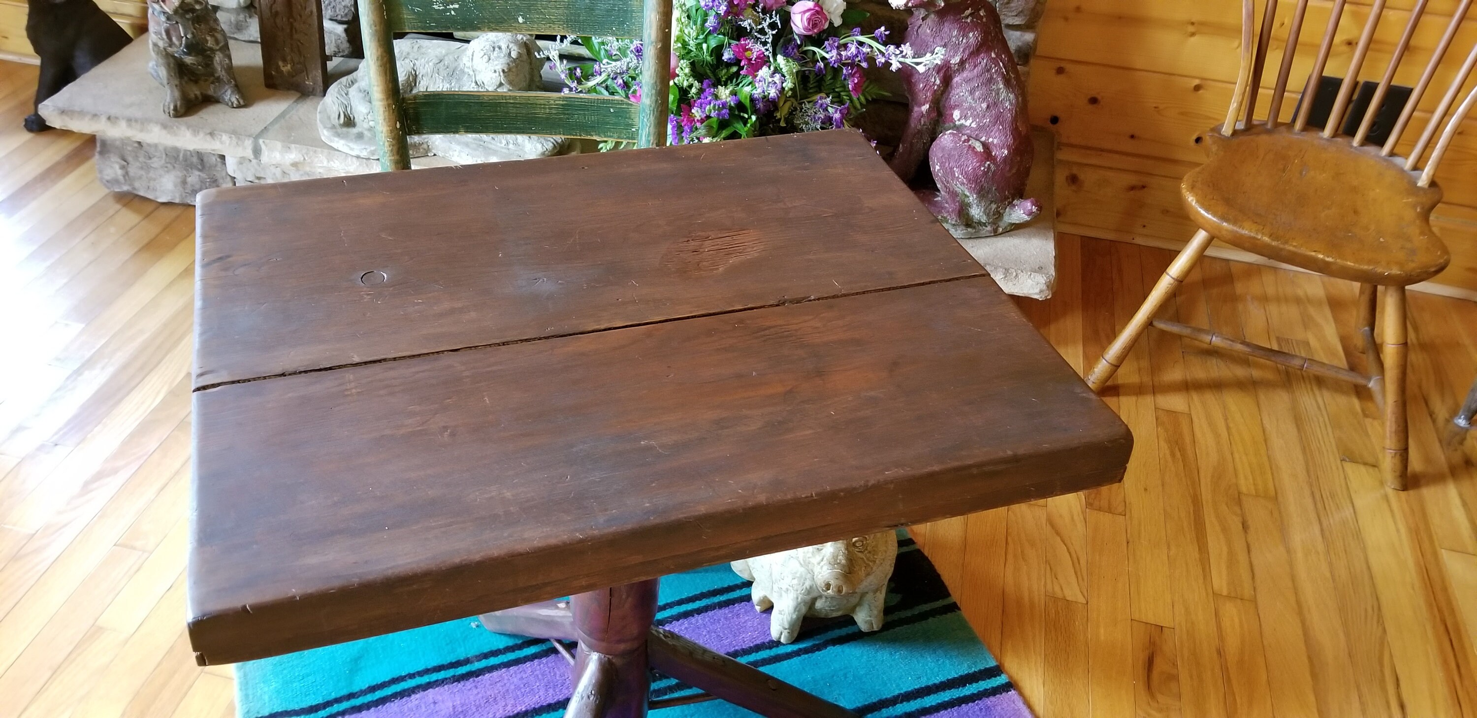 A Fantastic Folk Art Table Unconventional Vintage Side Table - Etsy
