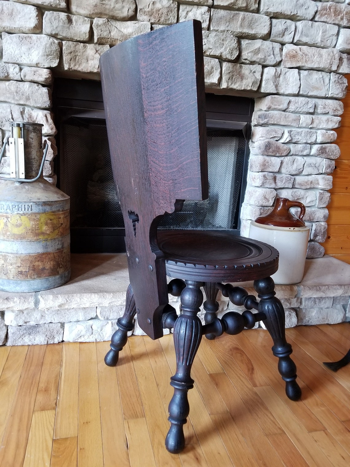 Asoldoriginal Oak Carved Pub/tavern Chair W/carved - Etsy