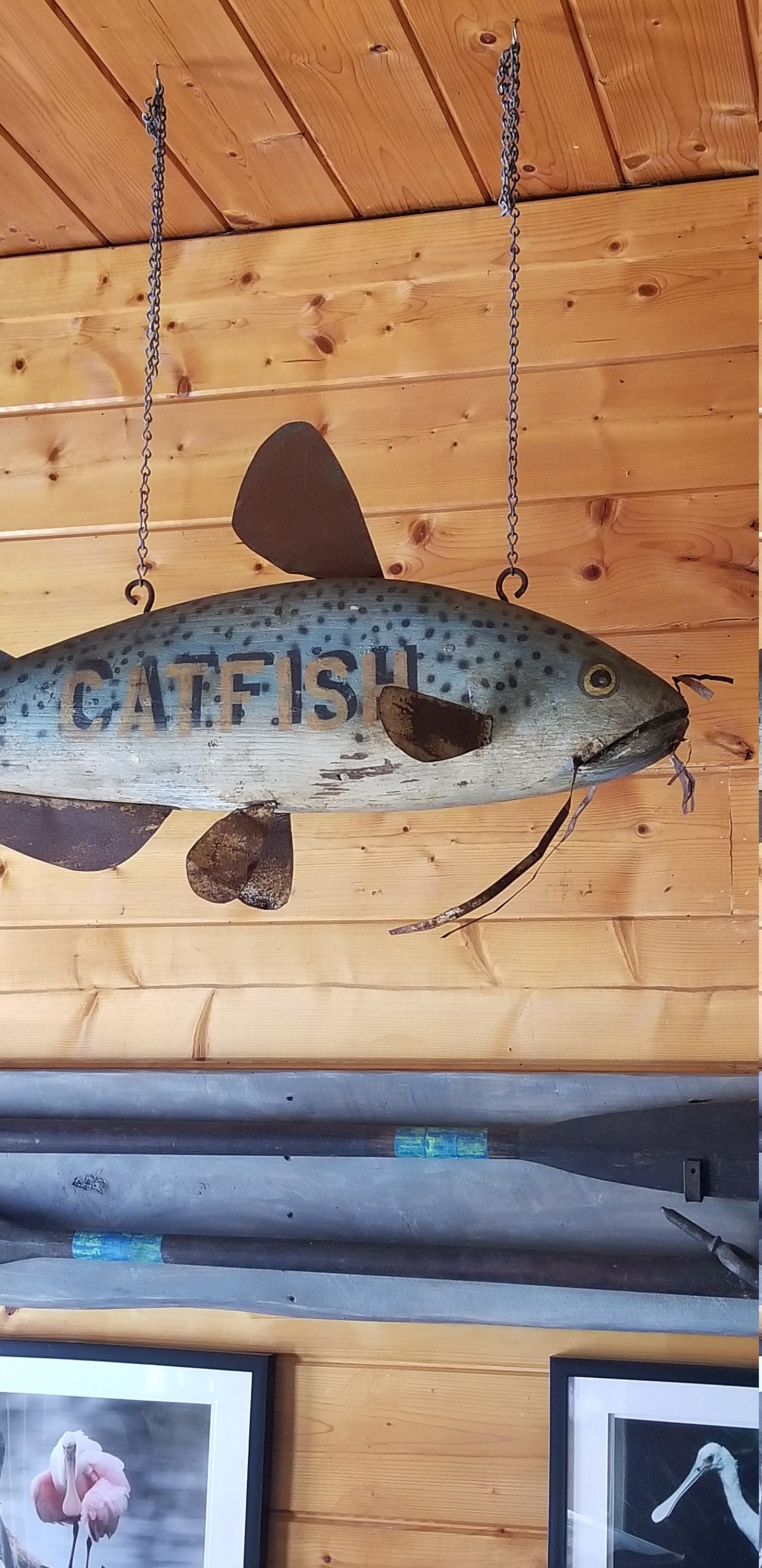 A One of A Kind Rare Large Unique Antique Folk Art Metal Catfish Hand ...