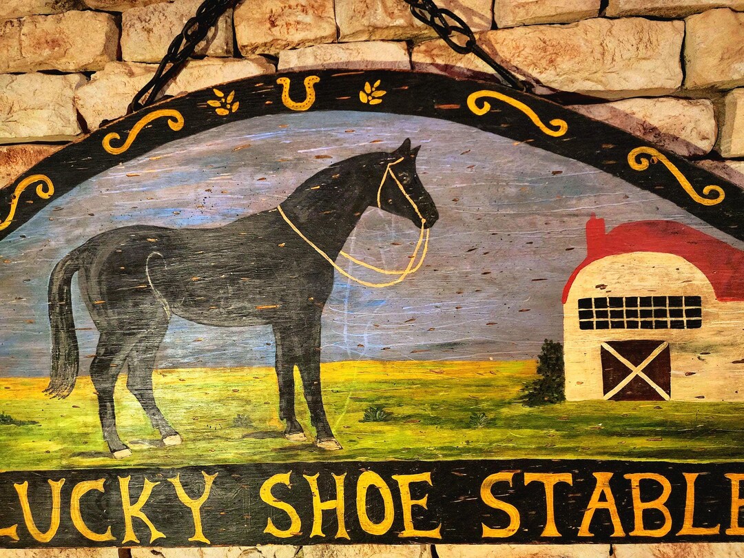 Antique Equus Folk Art Americana Tack Store*tradesign Folk Art ...