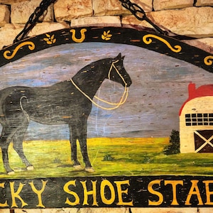 Antique Equus Folk Art Americana Tack Store*tradesign Folk Art ...