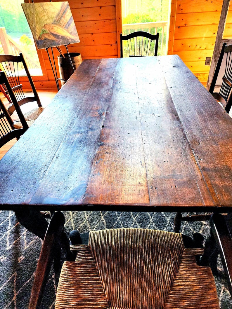 1 * 1700s Plank Provence French Country Table Five Plank Authentic Late ...