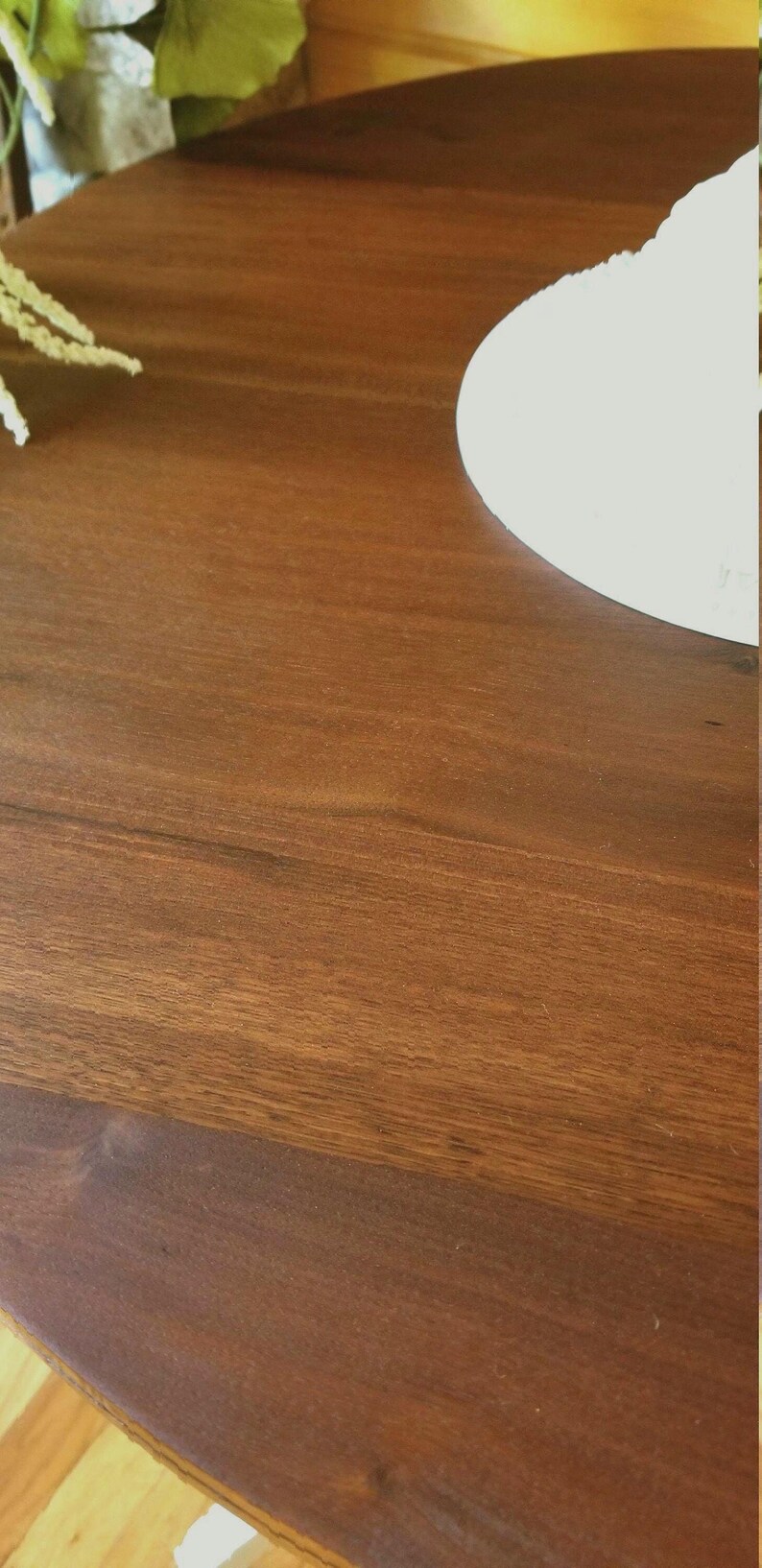1 * Vintage Antique Cherry Table Round Cherry Table Faux Bamboo Wood ...