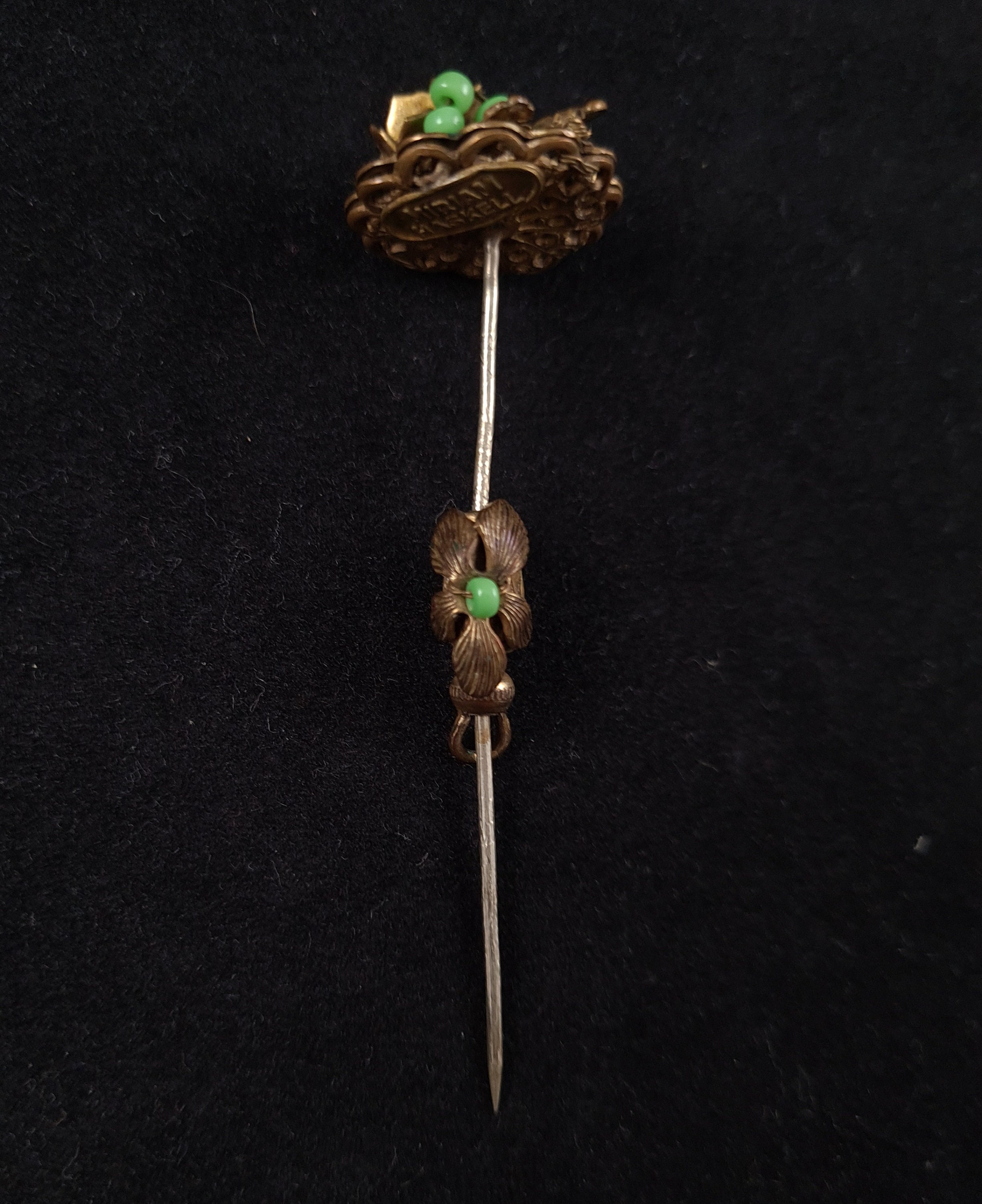 Vintage Mid-20th Century Art Nouveau Style Miriam Haskell Signed Hat ...