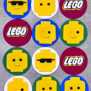 12 X Fondant Lego Cupcake Toppers - Etsy