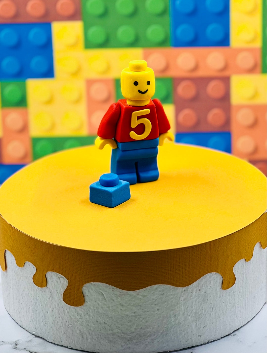 Fondant Block Man Cake Topper - Etsy