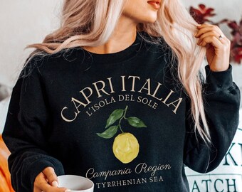 Capri Italy Sweatshirt - Etsy