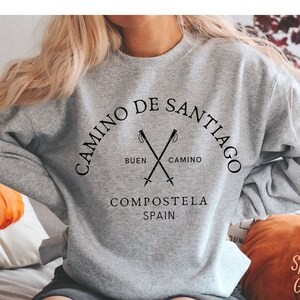 Camino De Santiago Sweatshirt: Compostela Spain Trekking Crewneck - Etsy