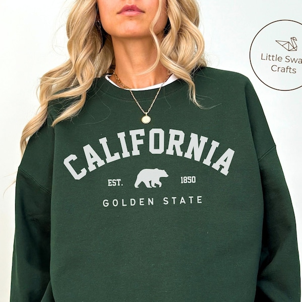 California Crewneck Sweatshirt - Etsy
