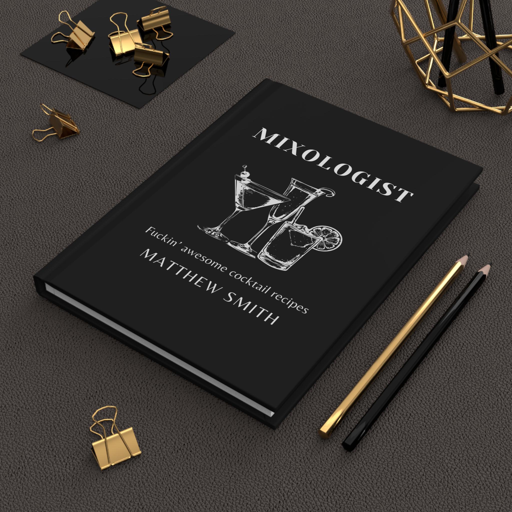 Custom Cocktail Recipe Notebook, Bartender's Black Book, Personalized ...