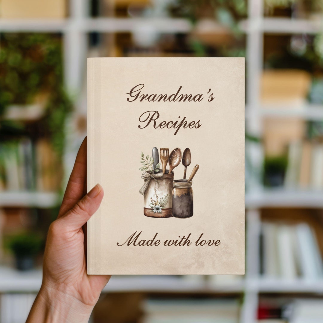 Personalized Recipe Cookbook, Custom Grandma's Book, Family Food ...