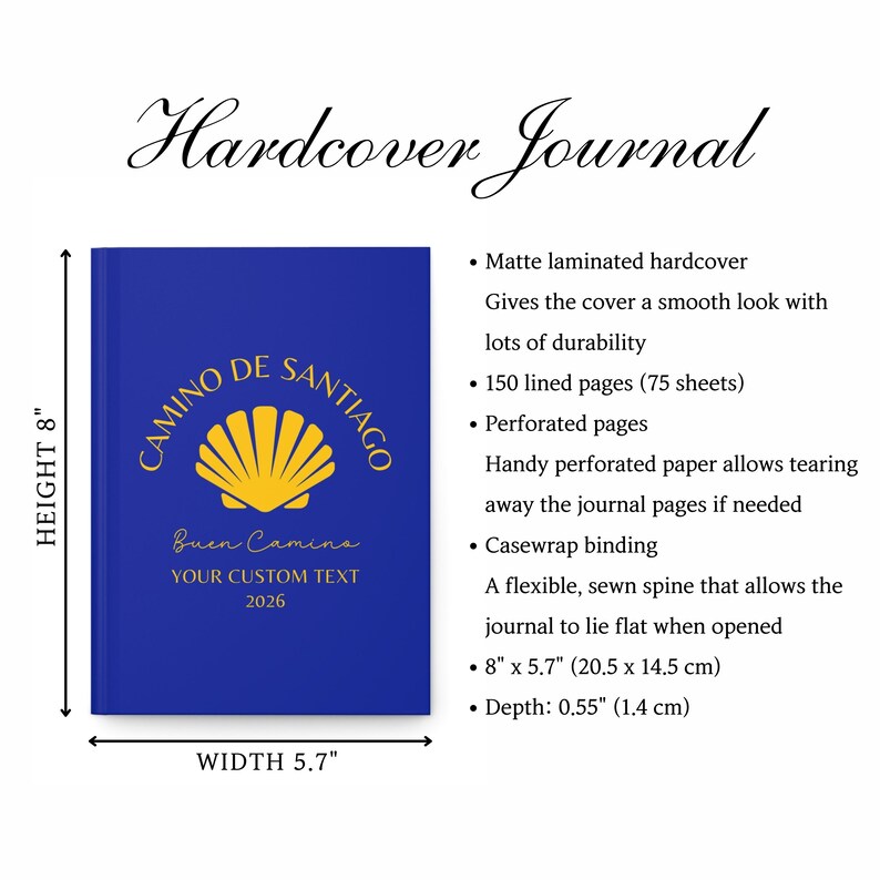 Custom Camino De Santiago Journal, Buen Camino Compostela Spain ...