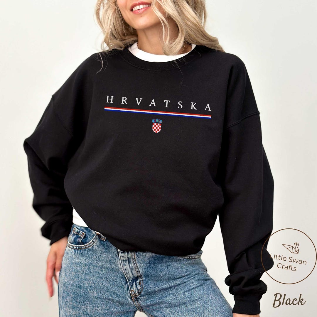 Croatia Sweatshirt, Hrvatska Flag Crewneck Pullover, Unisex - Etsy