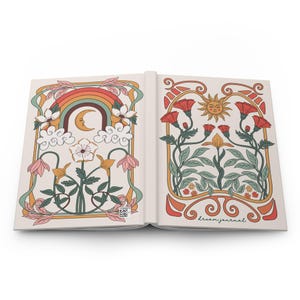 Dream Journal, Celestial Notebook Gift, Boho Sun and Moon Hardcover ...