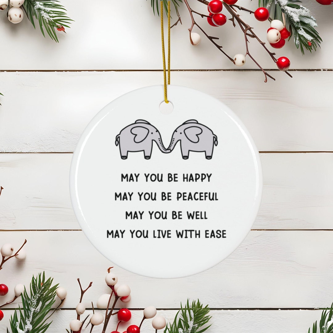 Metta Prayer Christmas Ornament, Loving Kindness Spiritual Tree Decor ...