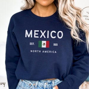 Mexico Sweatshirt, Mexican Flag Crewneck Pullover, Unisex - Etsy