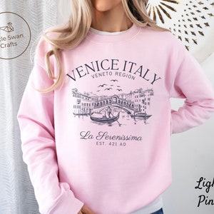 Venice Italy Sweatshirt, Unisex Soft and Comfortable Crewneck Pullover ...
