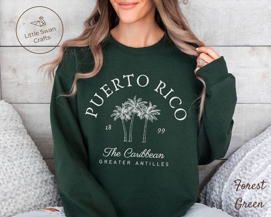 Puerto Rico Sweatshirt, Caribbean Crewneck Pullover - Unisex - Etsy